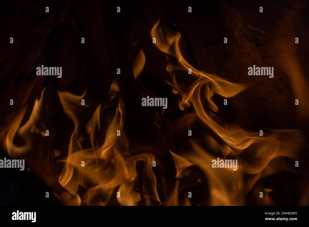 Fiery Background, Fire and smoke after fire crackers got fire. Fire ...