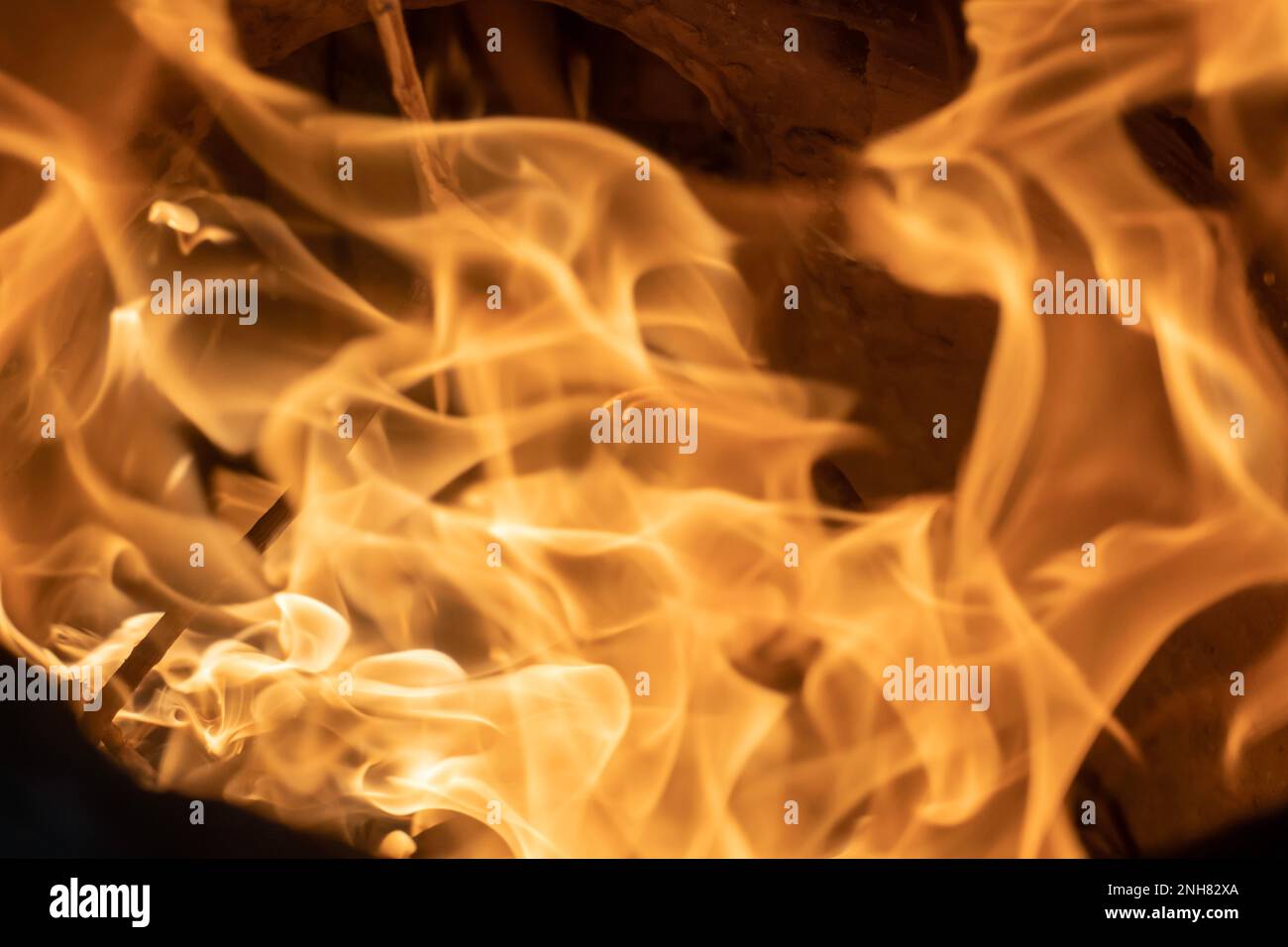 Fire explosion, Fiery Background, Fire and smoke after fire crackers ...