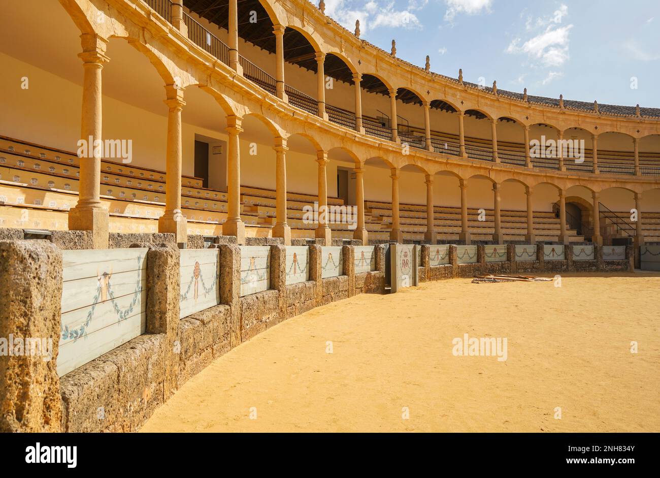 Ronda Bullring, Interior of one of the oldest Bullrings in Spain, Ronda ...