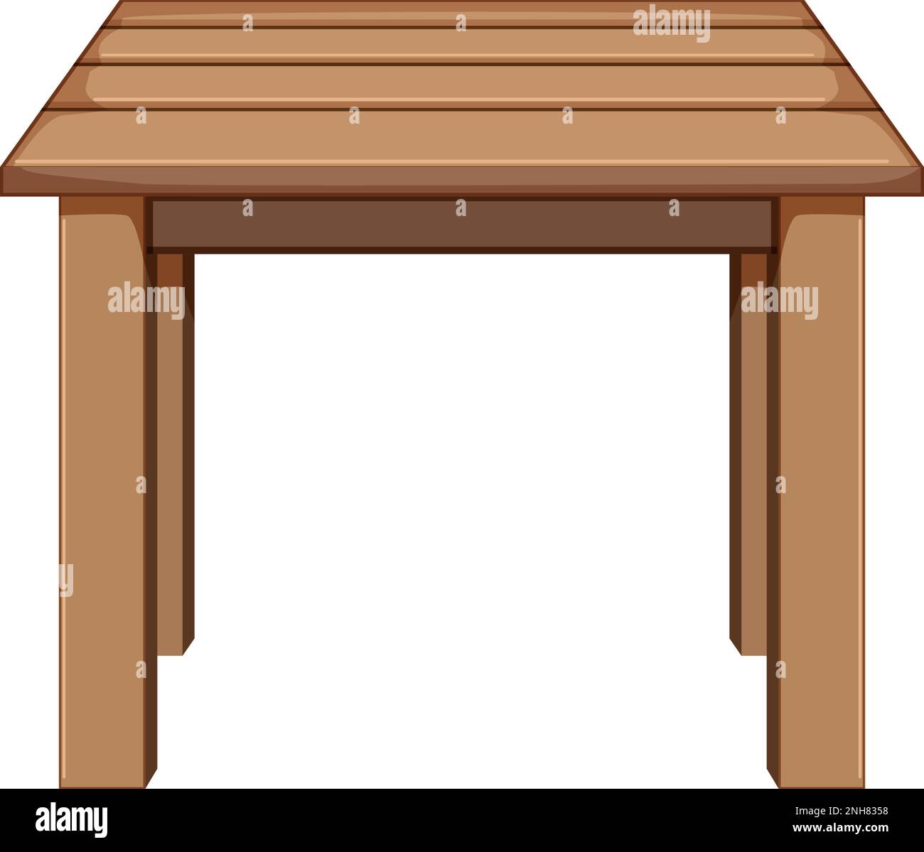 wooden garden outdoor table cartoon vector illustration Stock Vector ...