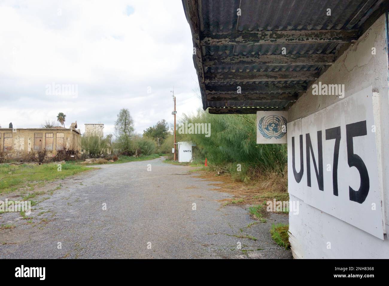 Nicosia, Cyprus - January 31, 2023 Cyprus-Turkish buffer zone ...