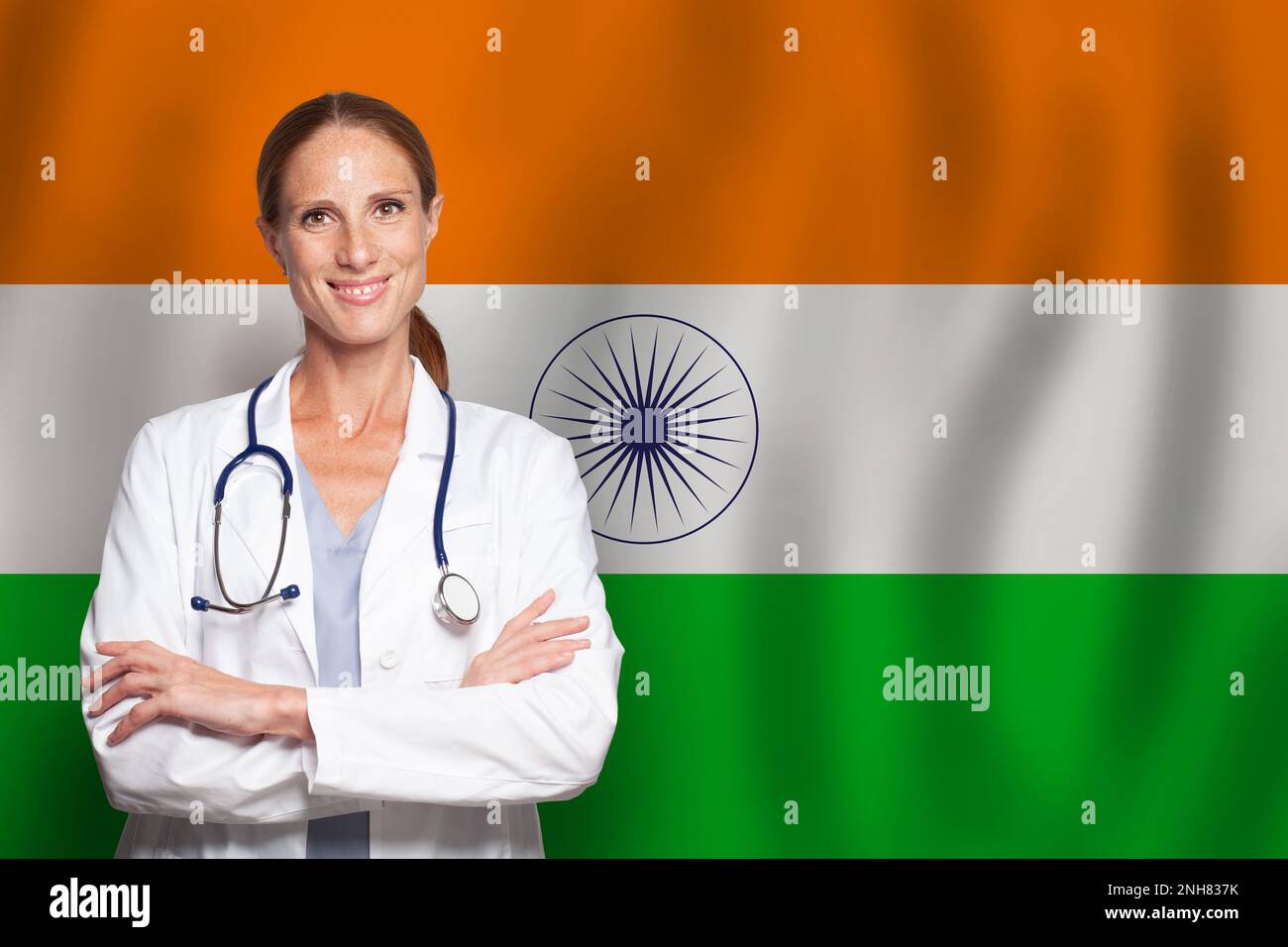 Female doctor indian flag hi-res stock photography and images - Alamy