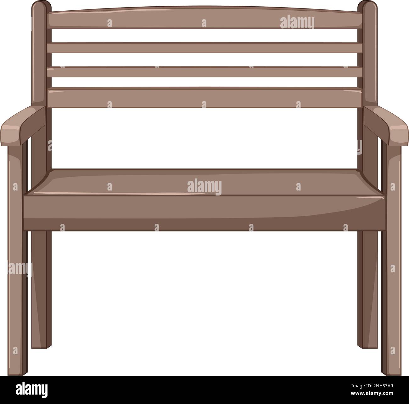 decoration garden outdoor bench cartoon vector illustration Stock ...