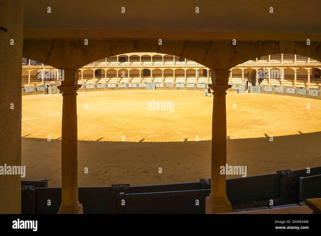 Ronda Bullring, Interior of one of the oldest Bullrings in Spain, Ronda ...