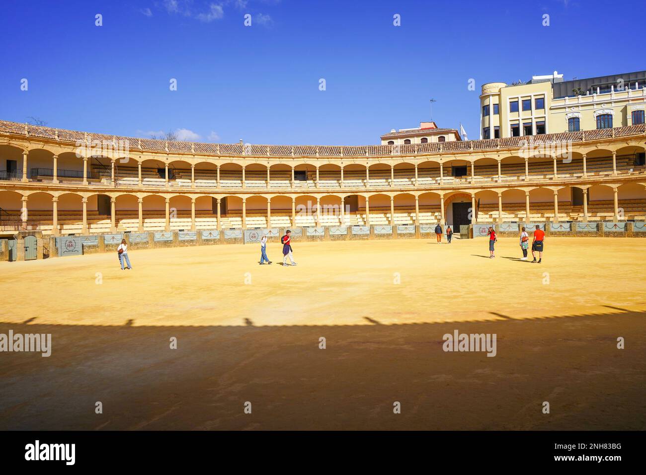 Ronda Bullring, Interior of one of the oldest Bullrings in Spain, Ronda ...