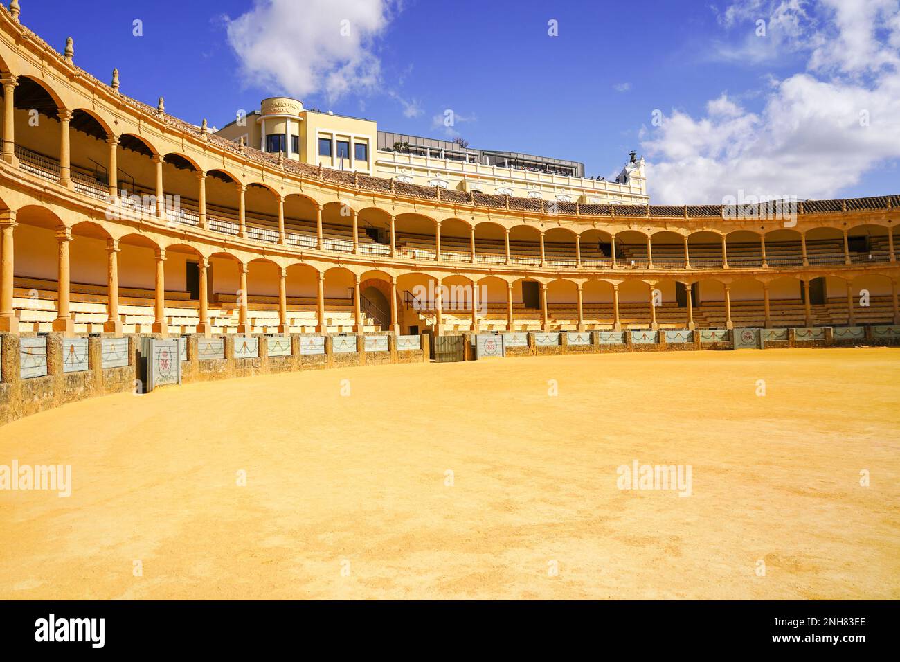 Ronda Bullring, Interior of one of the oldest Bullrings in Spain, Ronda ...