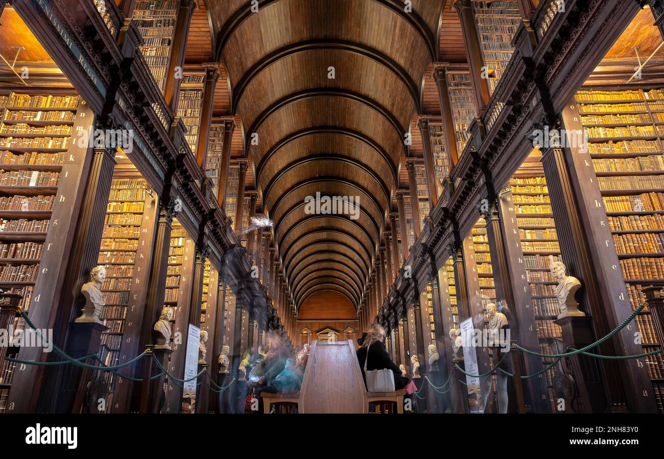 The Long Room, Trinity College Library, Dublin, Ireland Stock Photo - Alamy