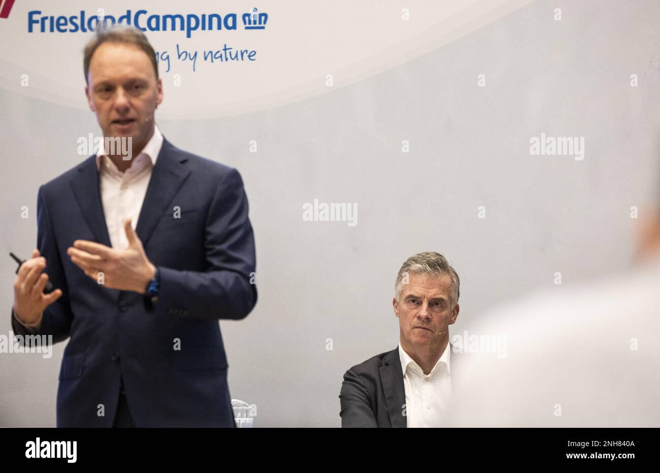 AMERSFOORT - Hein Schumacher, CEO FrieslandCampina, and Hans Janssen ...