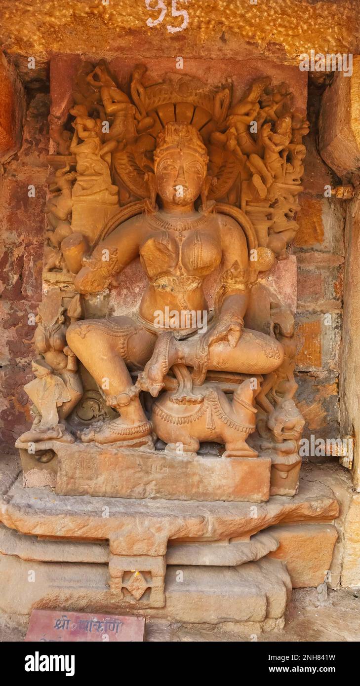 Sculpture of Goddess Shri Thakini one of the Chausath Yogini, Bedaghat ...