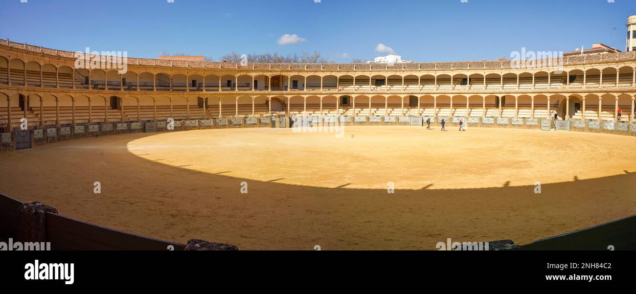 Ronda Bullring, Interior of one of the oldest Bullrings in Spain, Ronda ...