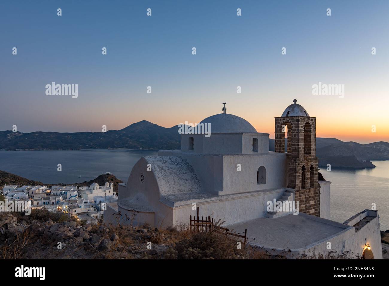 Milos castle sunset hi-res stock photography and images - Alamy