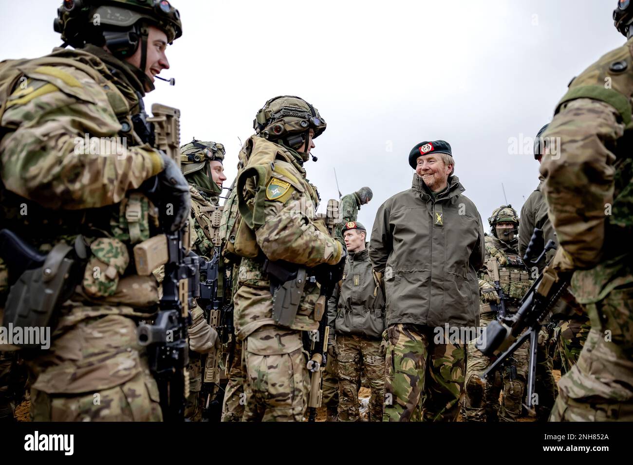 Pabrade, Lithuania. 21st Feb, 2023. PABRADE - King Willem-Alexander in ...