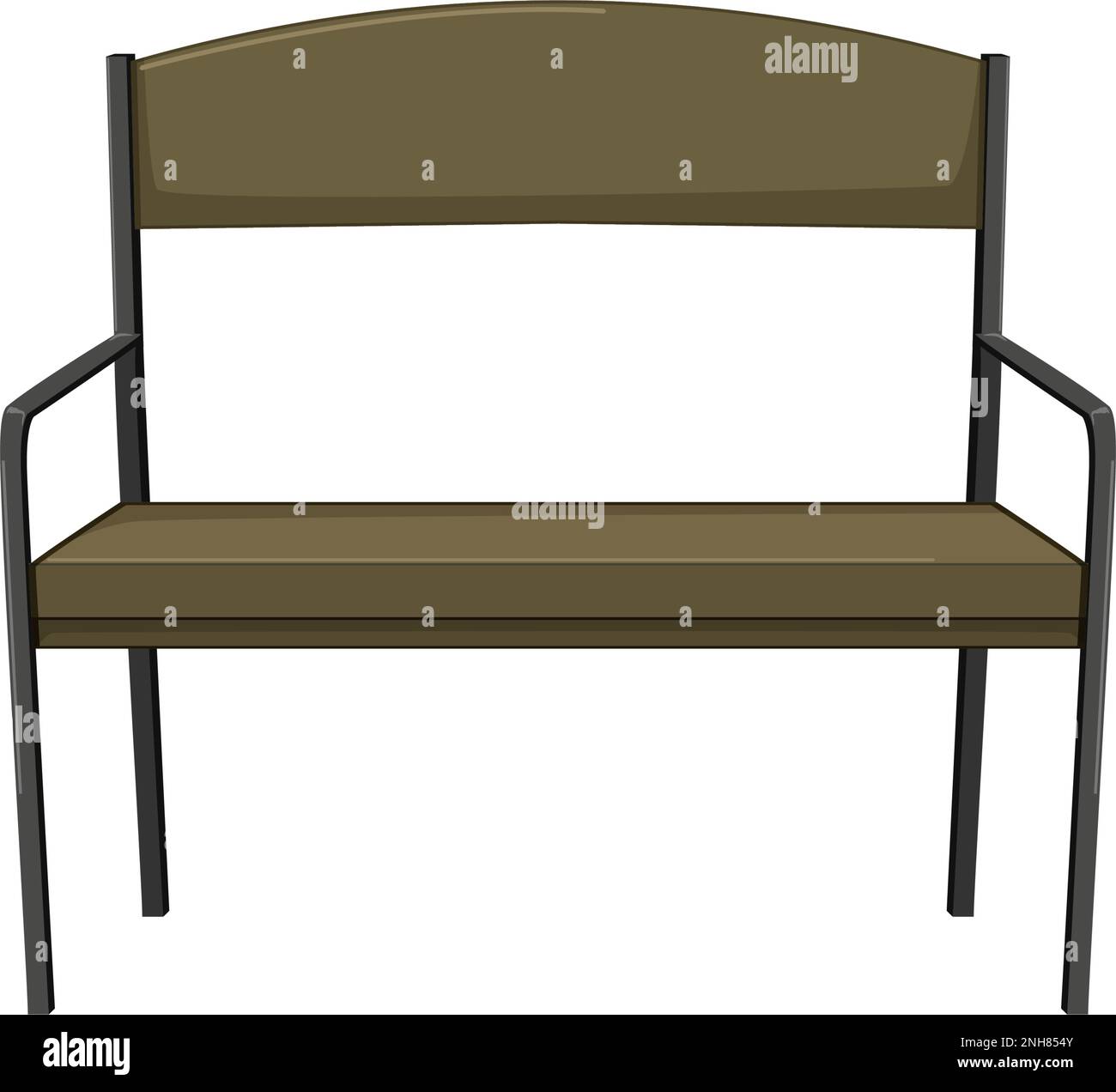 wood garden outdoor bench cartoon vector illustration Stock Vector ...