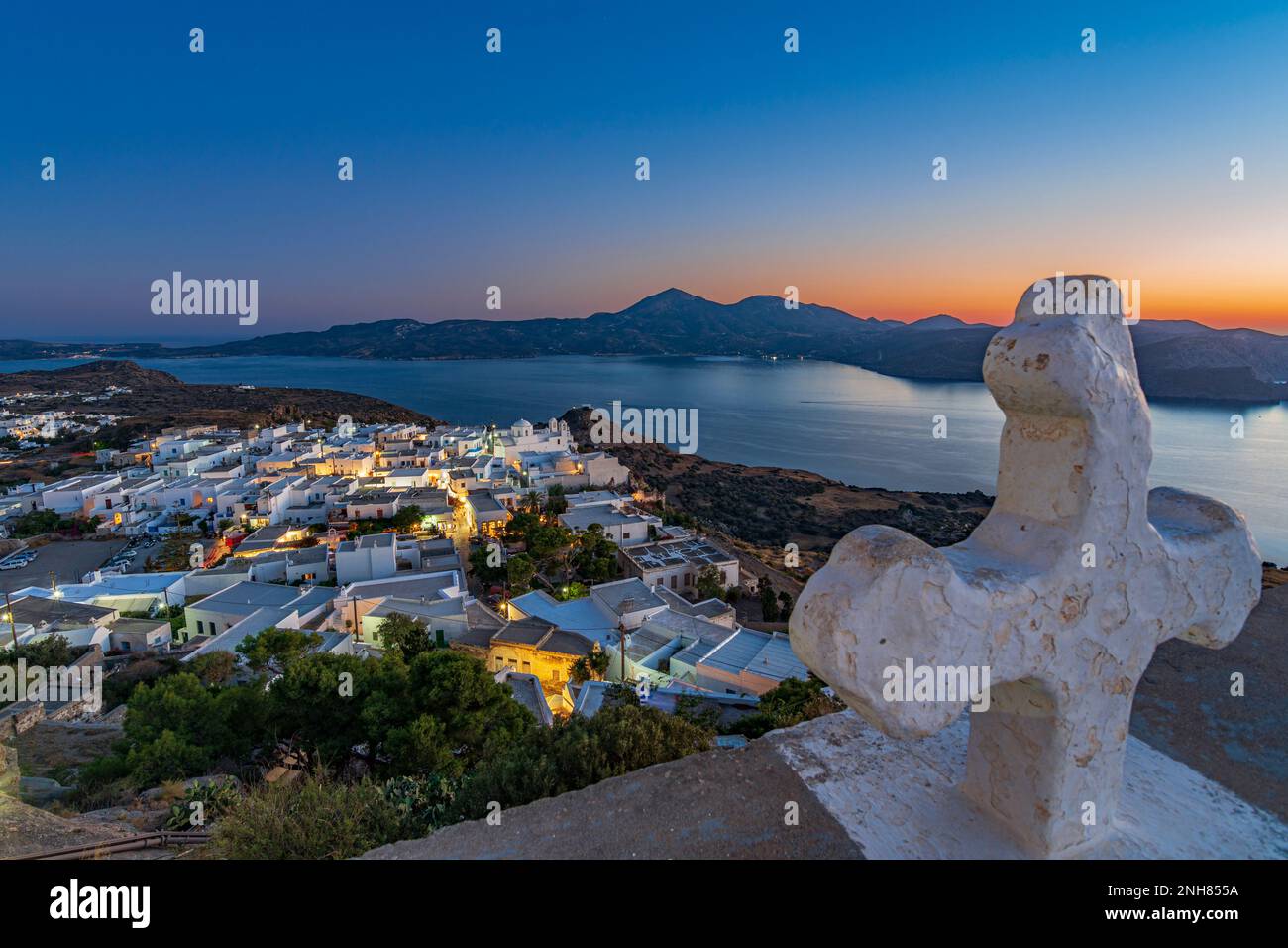 Milos castle sunset hi-res stock photography and images - Alamy