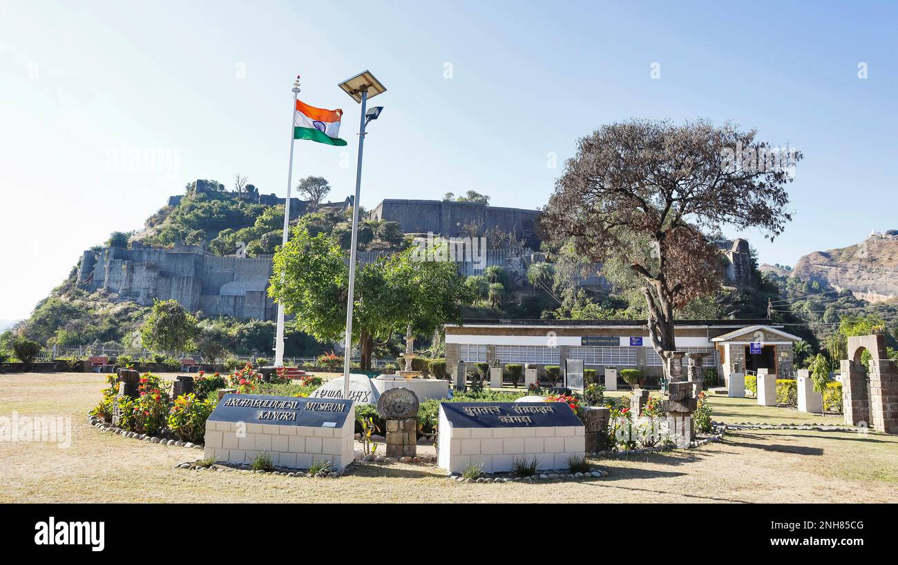 View of Archeological Museum Kangra and Kangra Fort, Himachal Pradesh ...