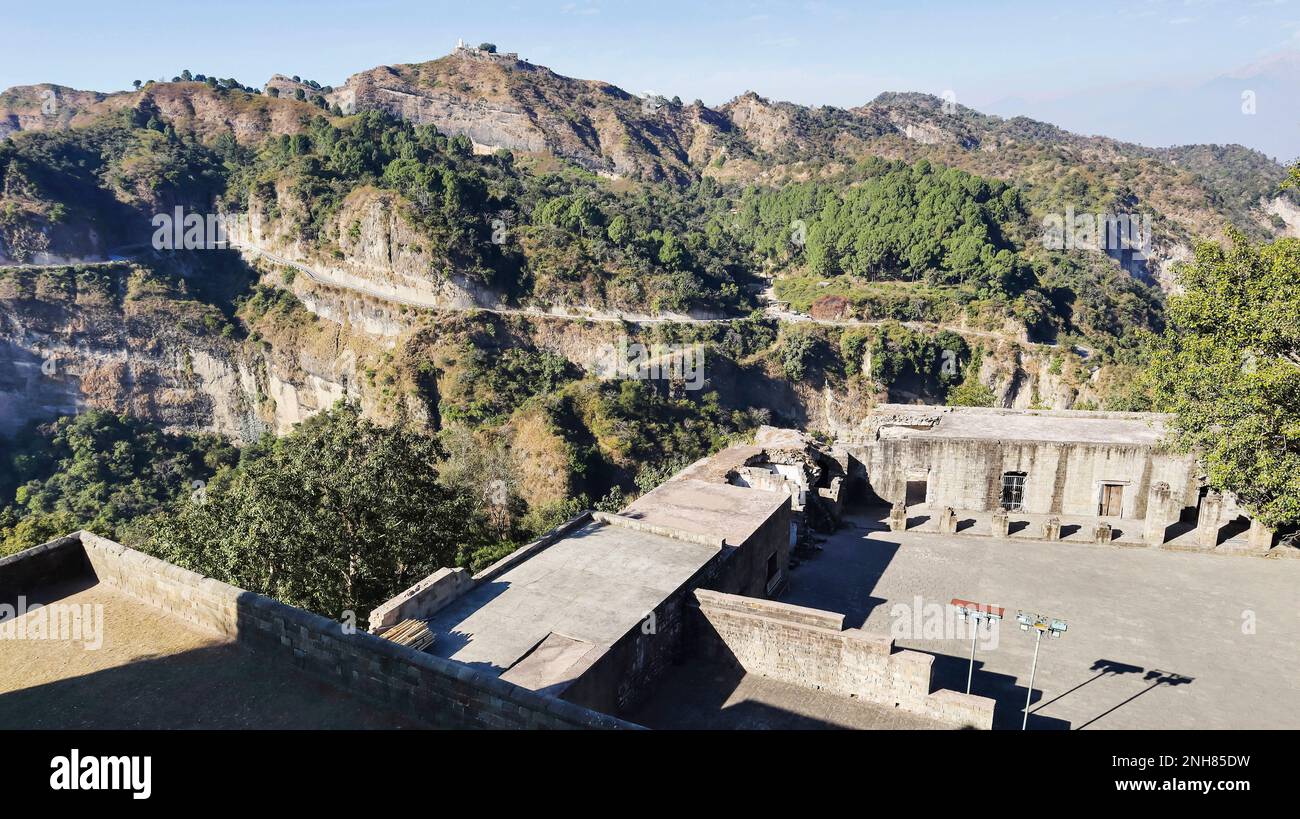 Fortress of Kangra Fort and Mountains View Behind, Kangra, Himachal ...