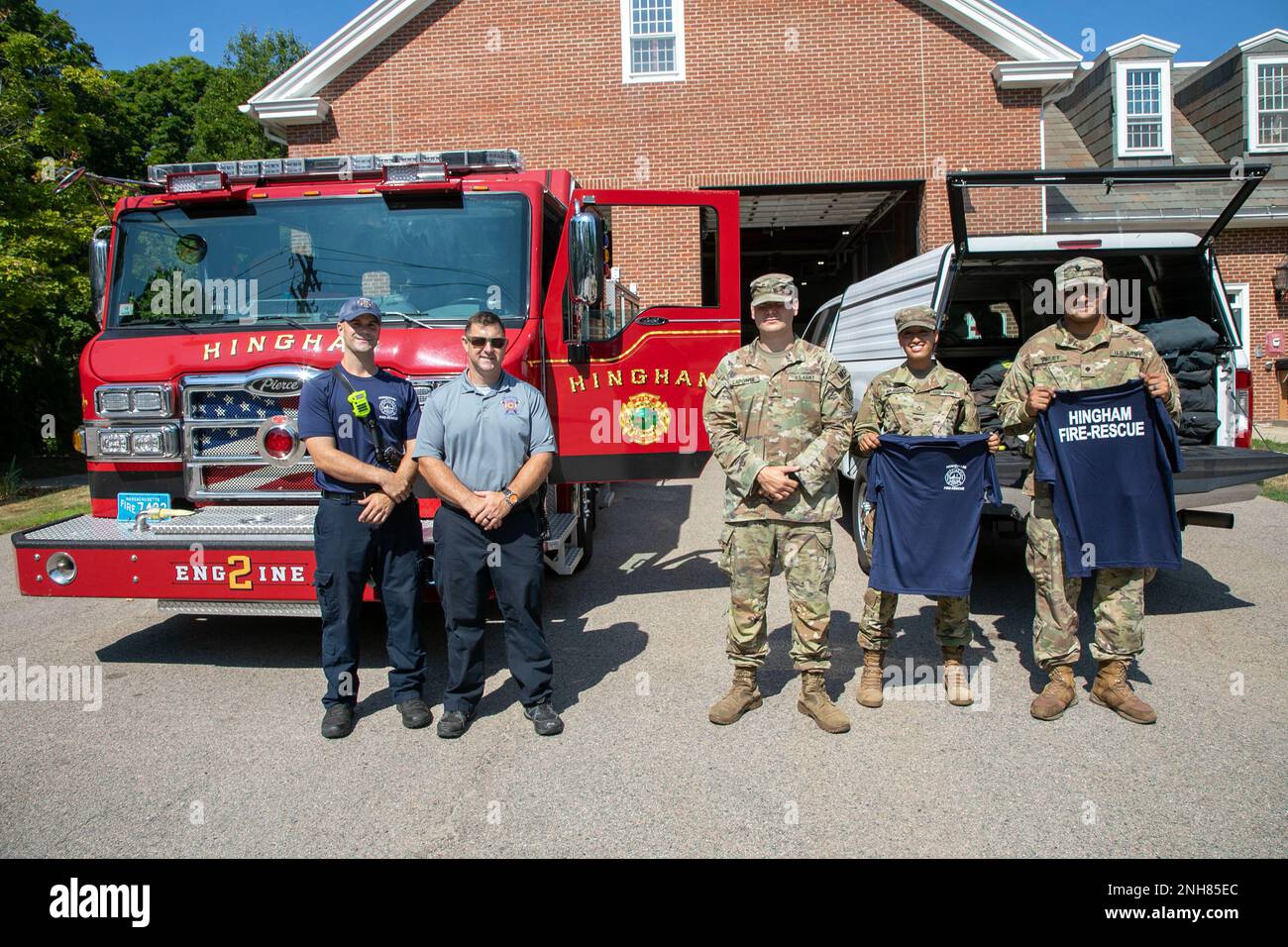 HINGHAM, Mass. -- Sgt. Alexander Lapointe, Spc. Antonio Viruet and Pfc ...
