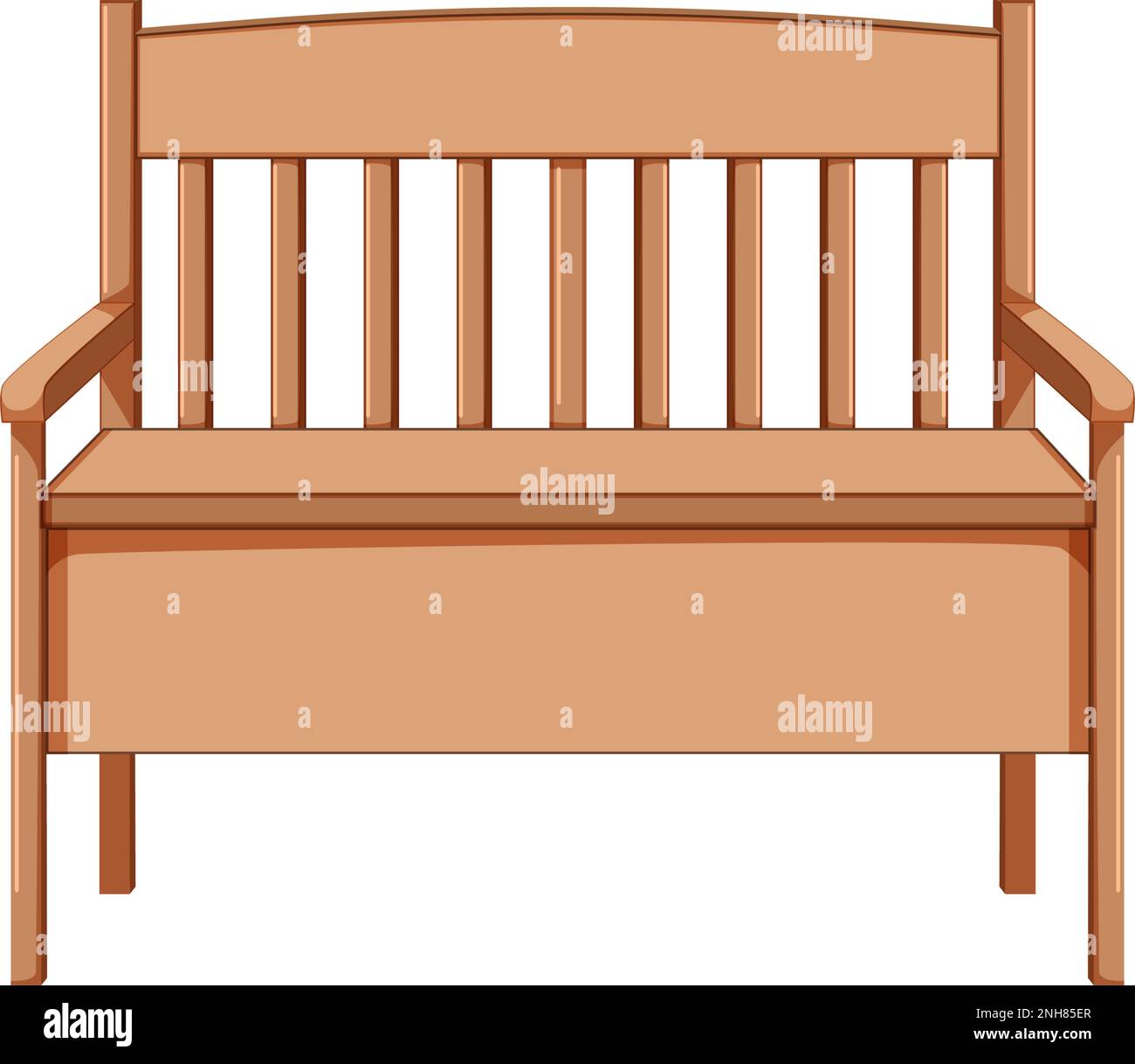 furniture garden outdoor bench cartoon vector illustration Stock Vector ...