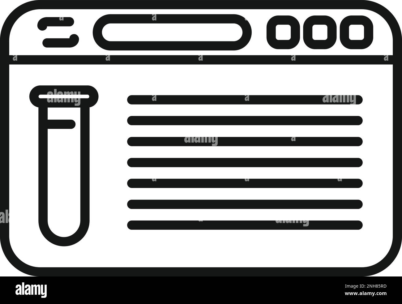 Online test tube result icon outline vector. Online medical ...