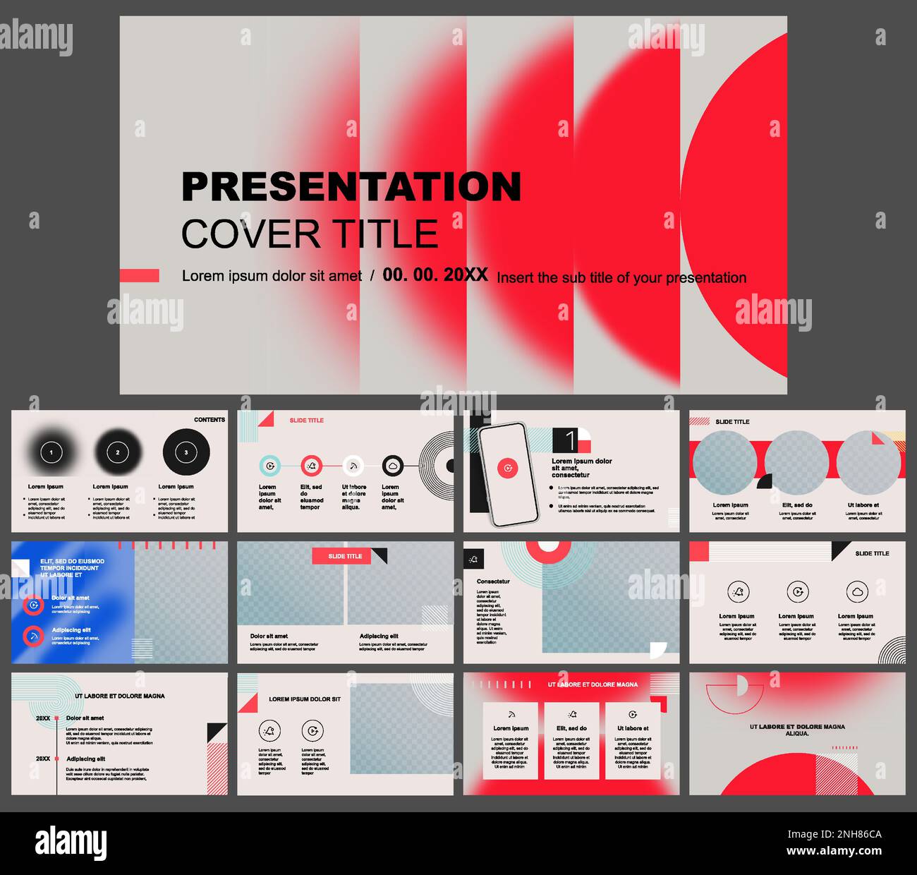 Presentation template, infographic elements on white background. Vector ...