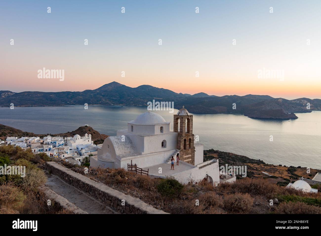 Milos castle sunset hi-res stock photography and images - Alamy
