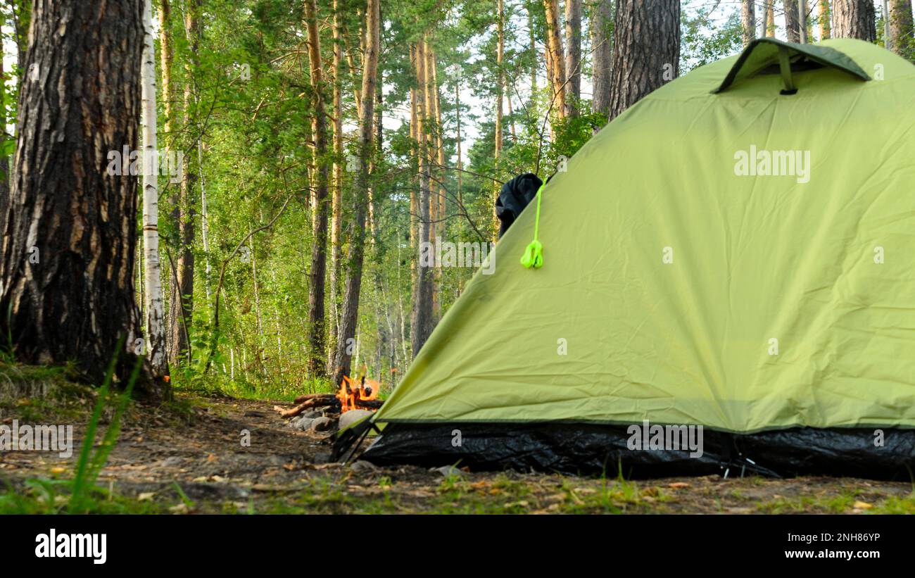 Beautiful campfire on edge forest hi-res stock photography and images ...