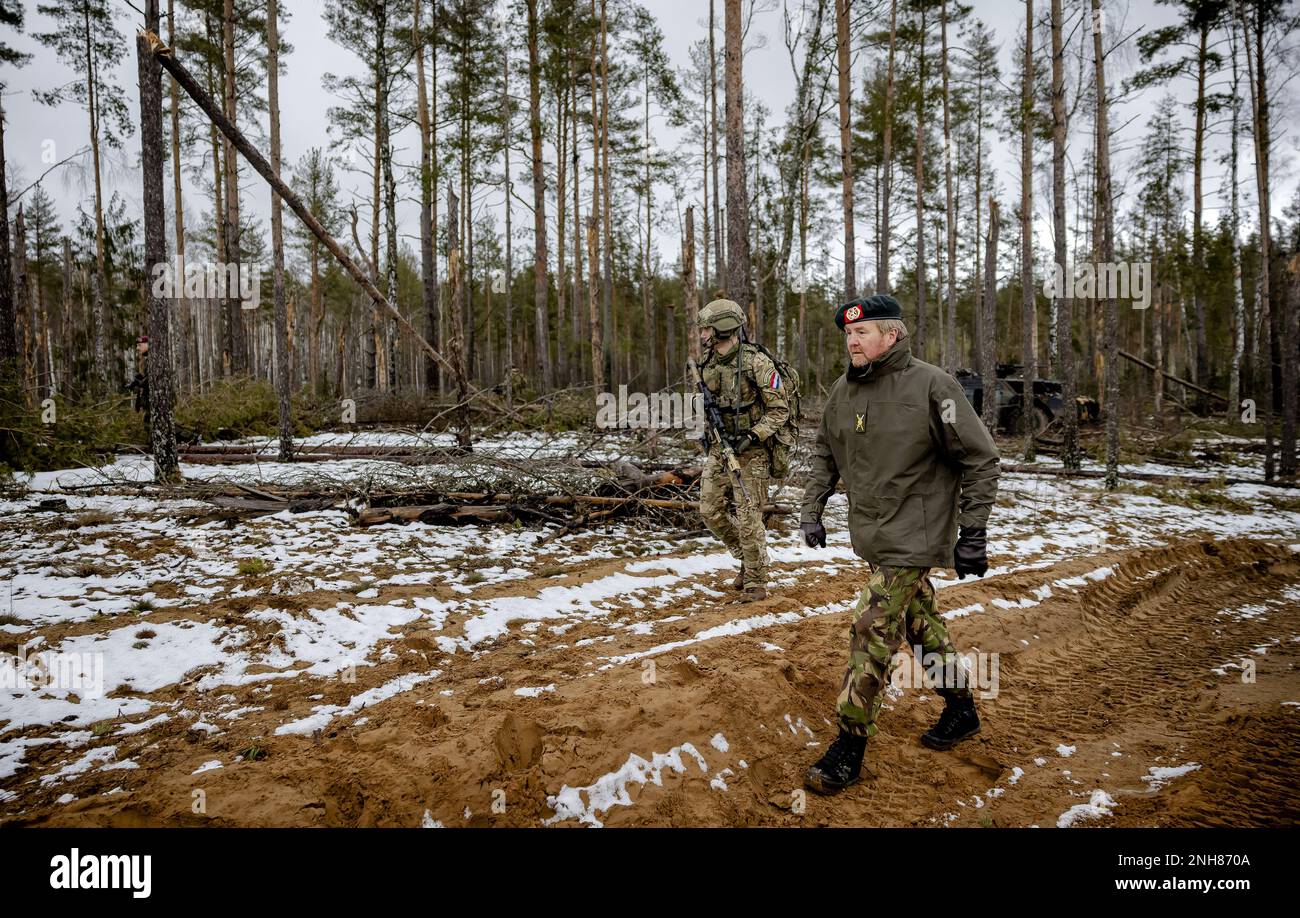 Pabrade, Lithuania. 21st Feb, 2023. PABRADE - King Willem-Alexander ...