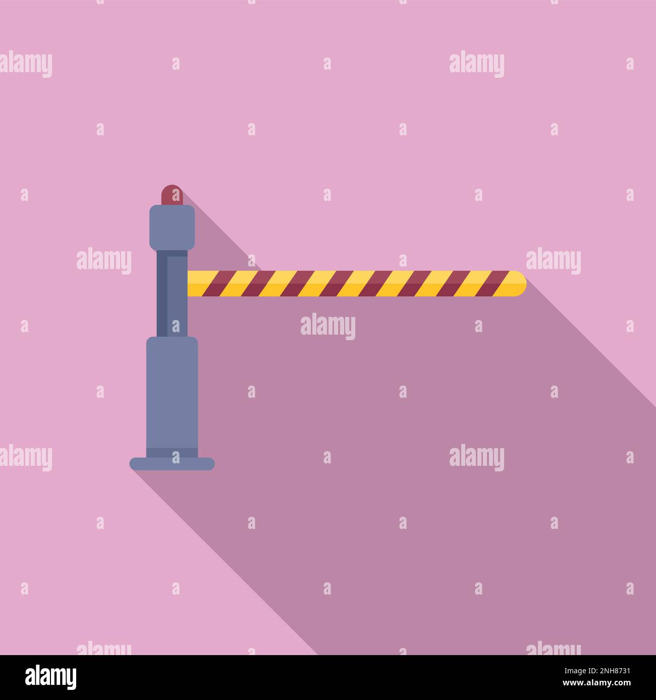 Parking barrier icon flat vector. Park space. Transport guard Stock ...