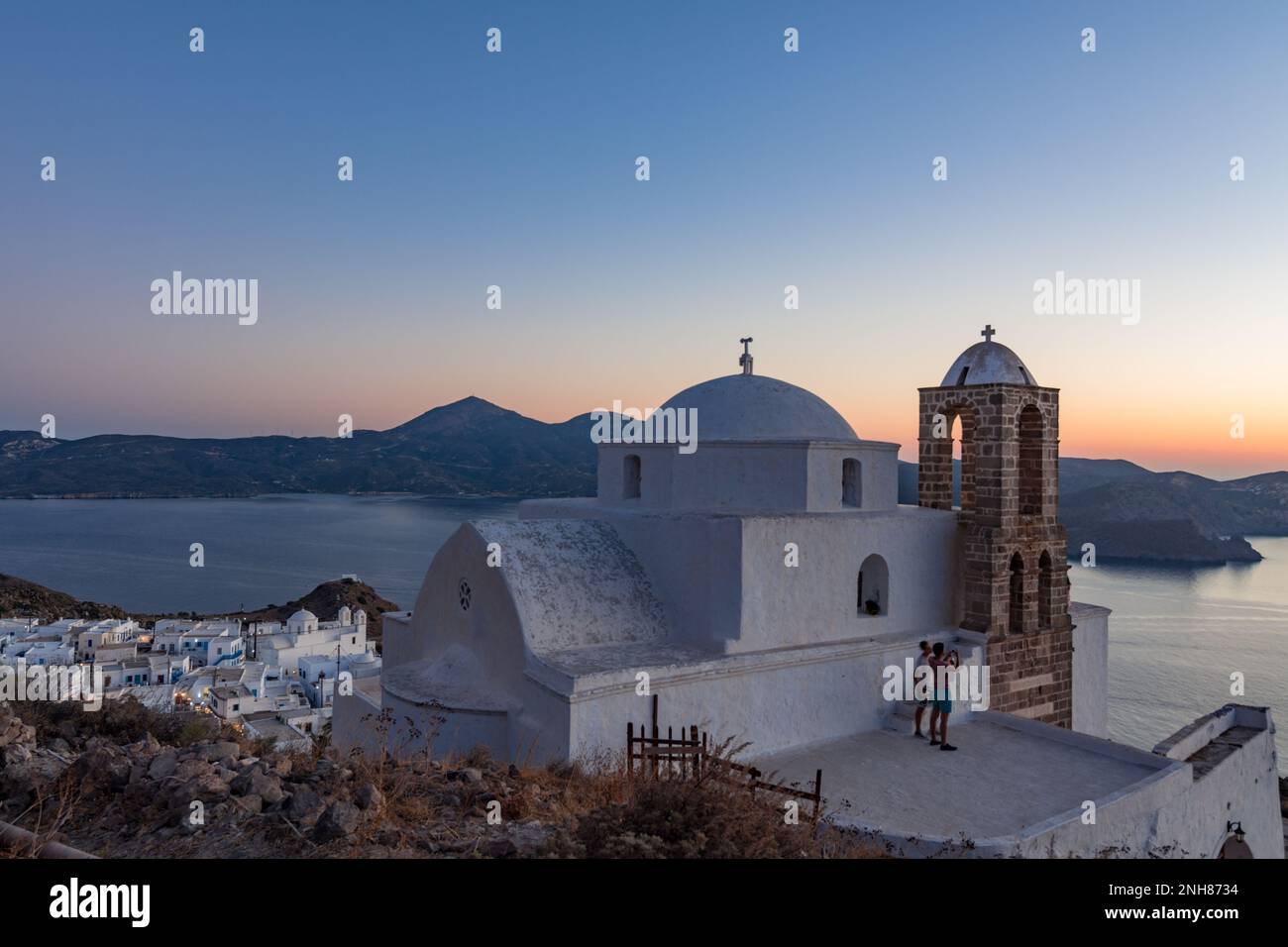Milos plaka sunset hi-res stock photography and images - Alamy
