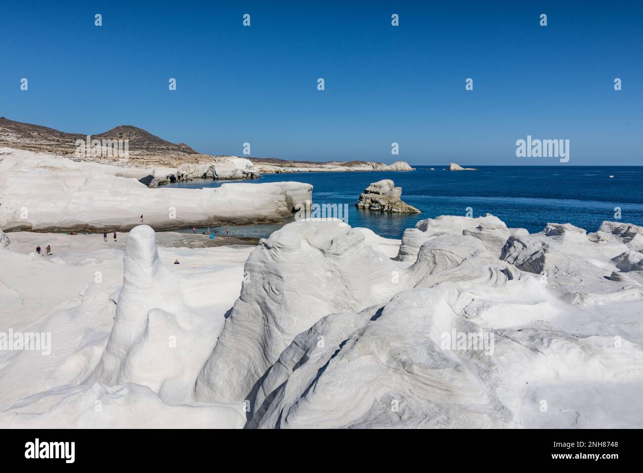 White rock cliff milos island hi-res stock photography and images - Alamy