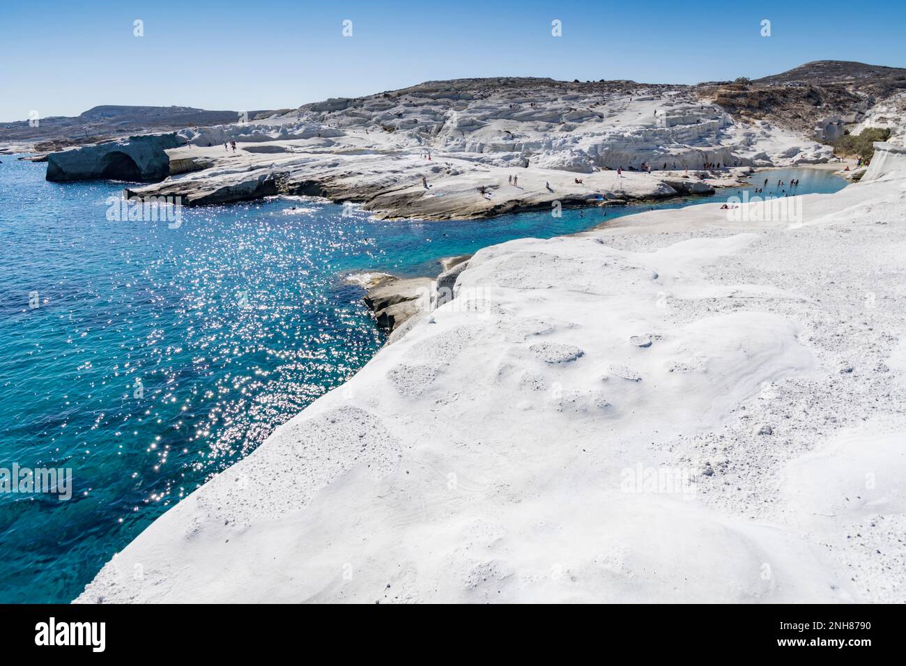 Sarakiniko white cliff milos hi-res stock photography and images - Alamy