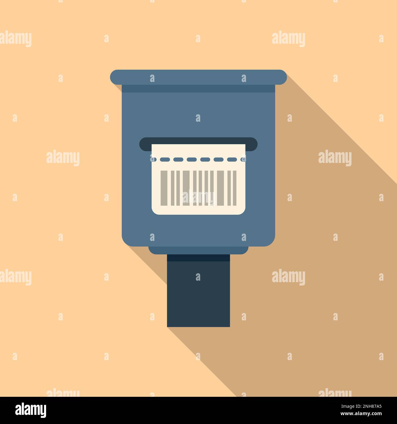 Parking ticket icon flat vector. Car garage. Gate zone Stock Vector ...