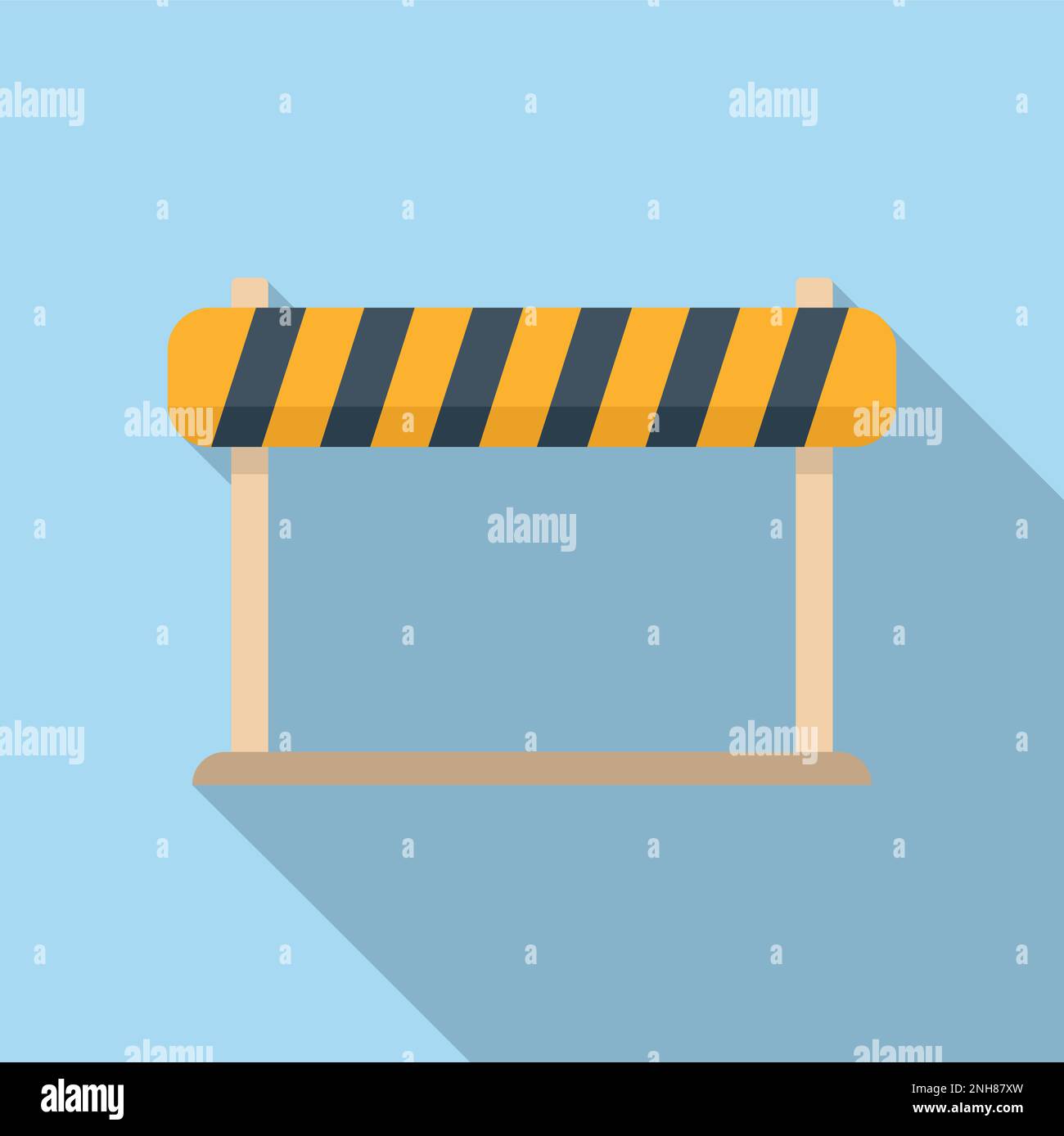 Parking road block icon flat vector. Space barrier. Gate zone Stock ...