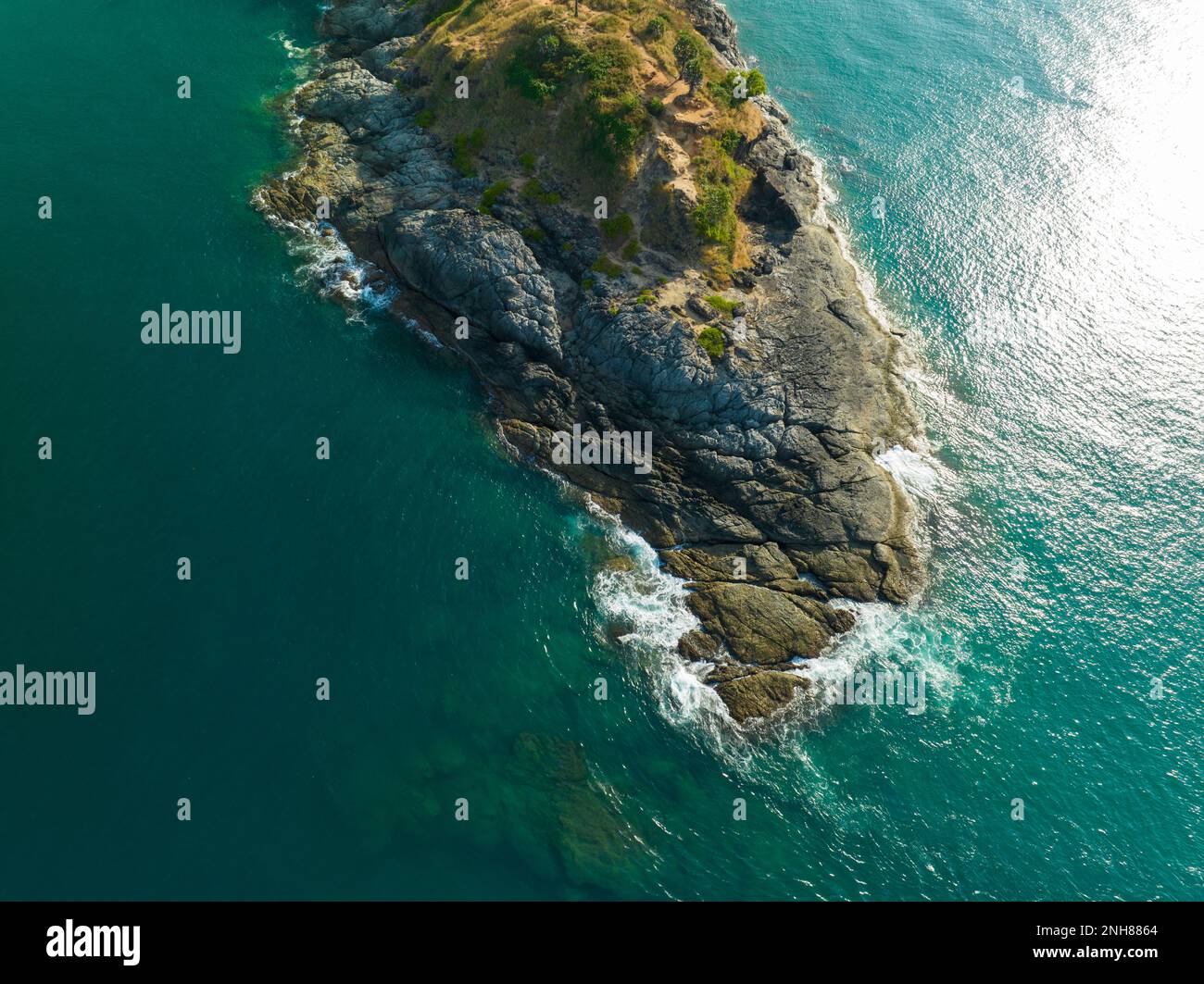 Top view Seashore ocean background, Beautiful nature Amazing seacoast ...