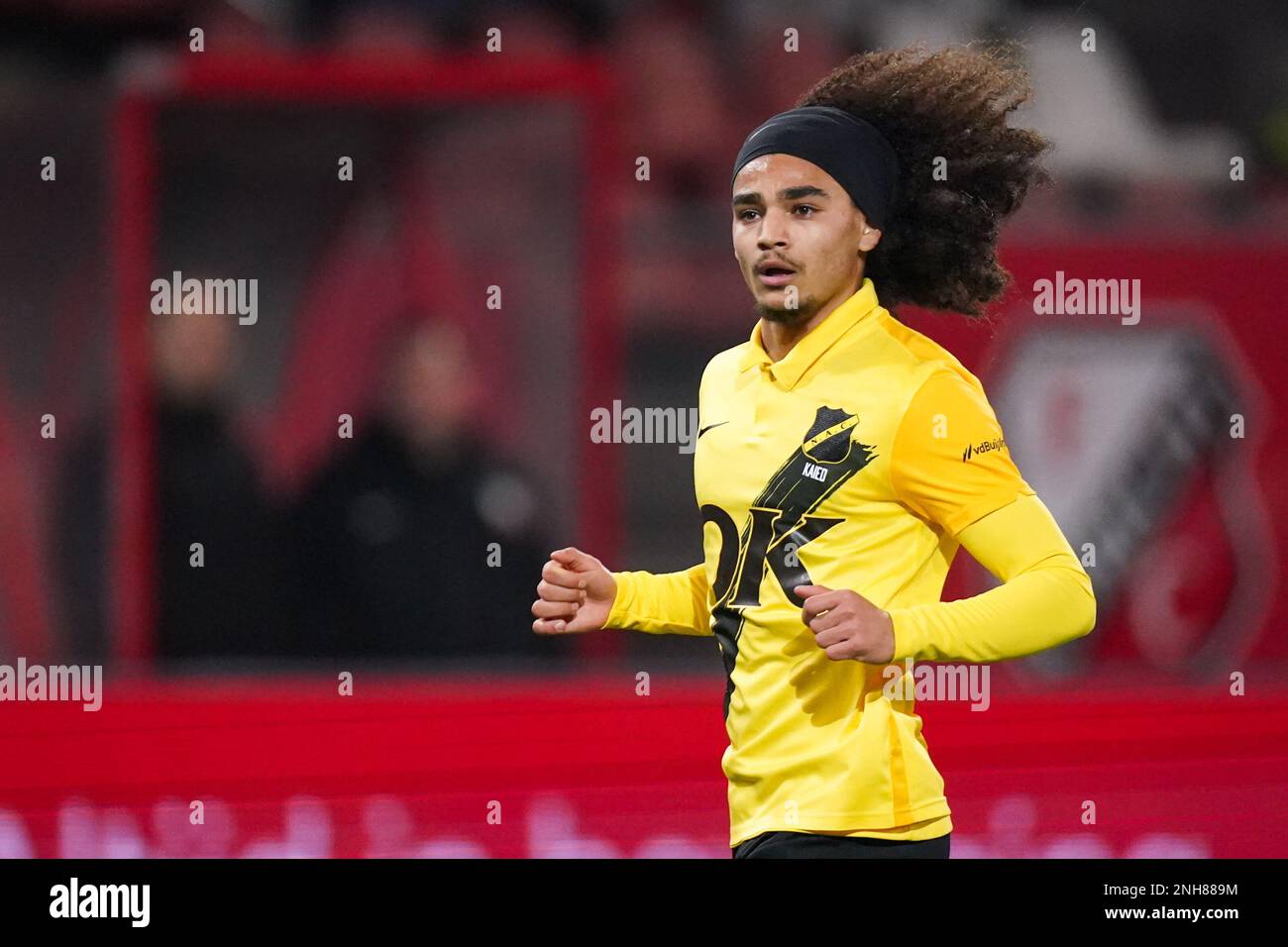 UTRECHT, NETHERLANDS - FEBRUARY 20: Adam Kaied of NAC Breda looks on ...