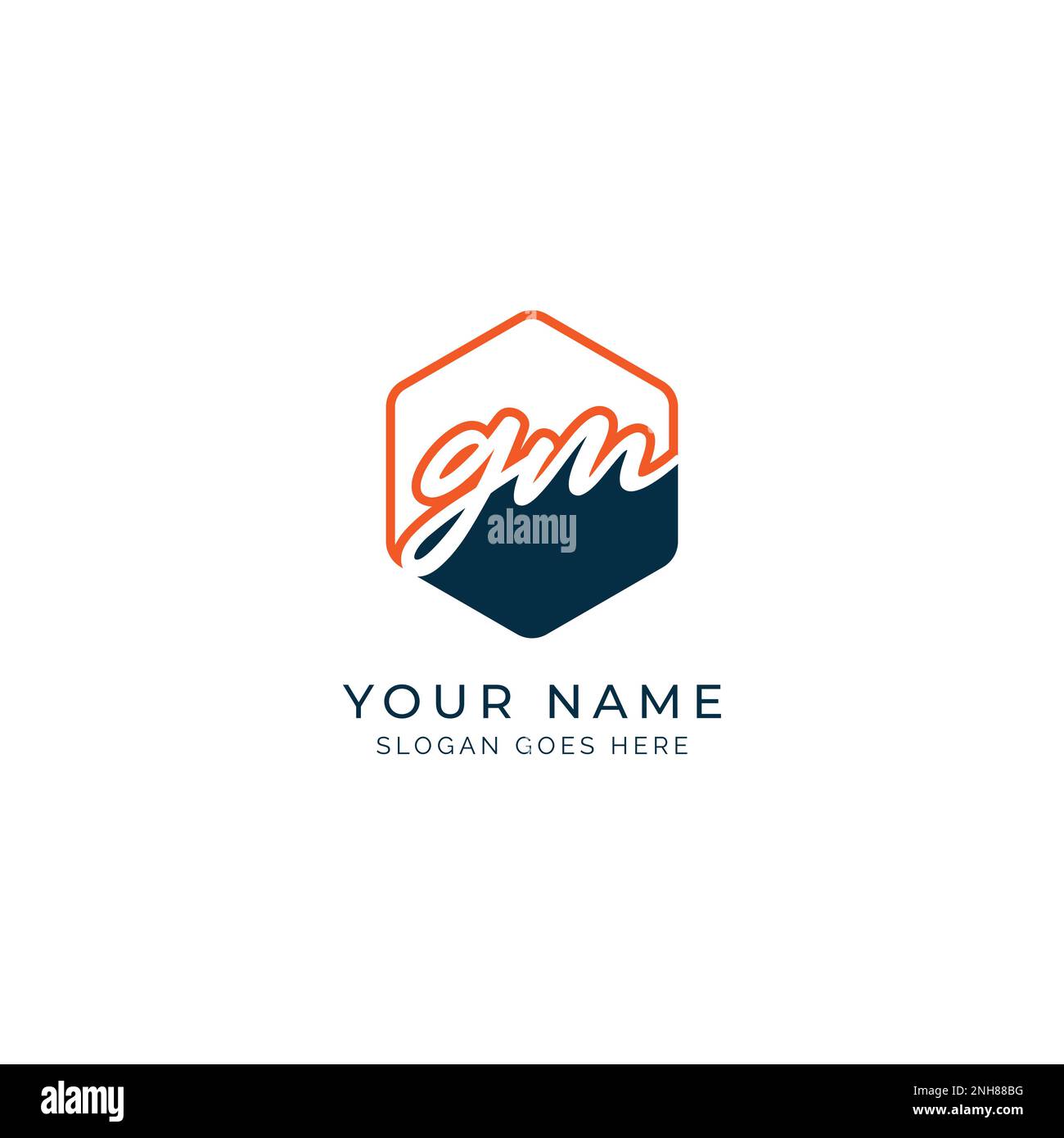 G, M, GM Initial letter handwritten and signature vector image template ...