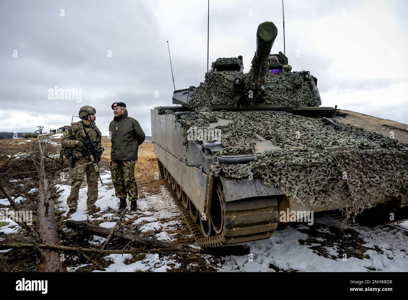 Pabrade, Lithuania. 21st Feb, 2023. PABRADE - King Willem-Alexander in ...
