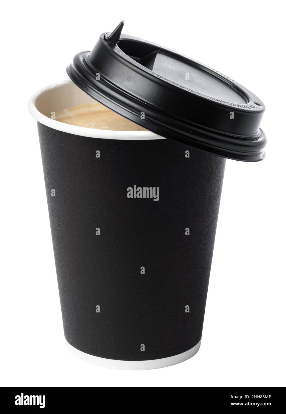 Paper cup of coffee isolated on white background Stock Photo - Alamy