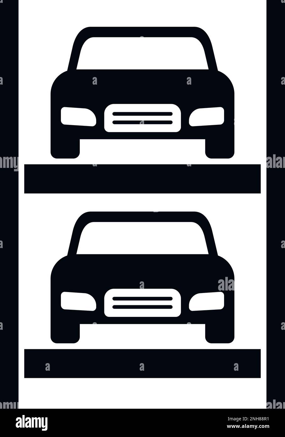 Vertical parking icon simple vector. Space truck. Zone transport Stock ...
