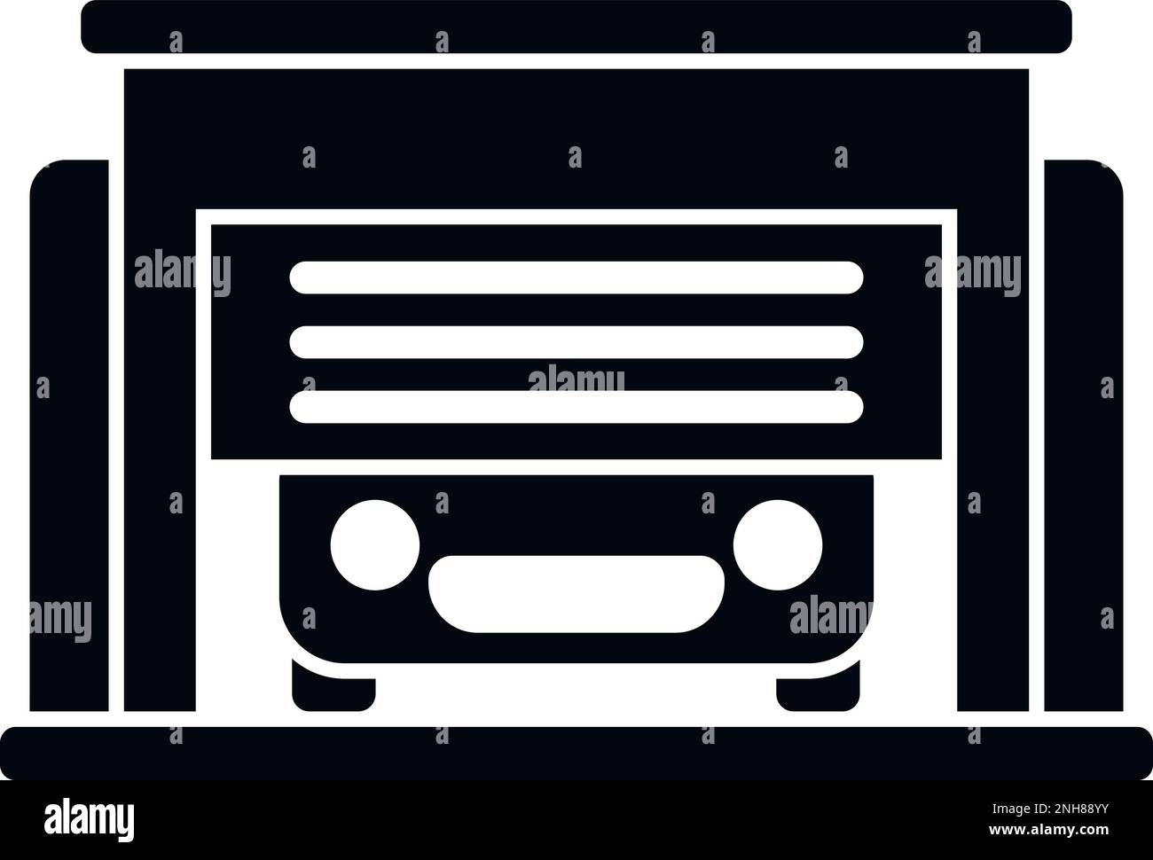 Paid parking garage icon simple vector. Car truck. Gate zone Stock ...