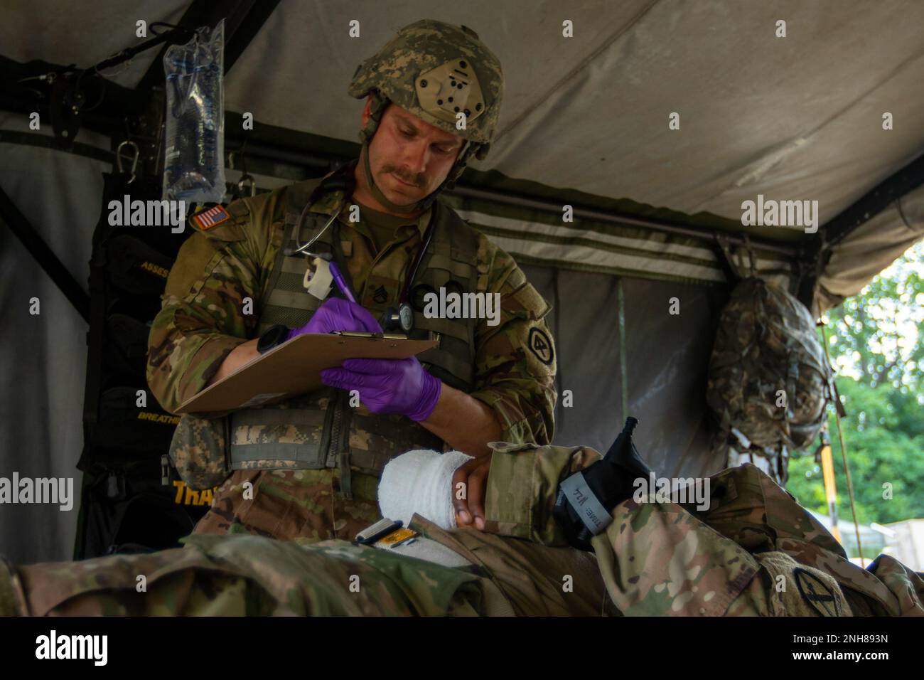 Staff Sgt. Jacob Lewis, medical treatment noncommissioned officer in ...