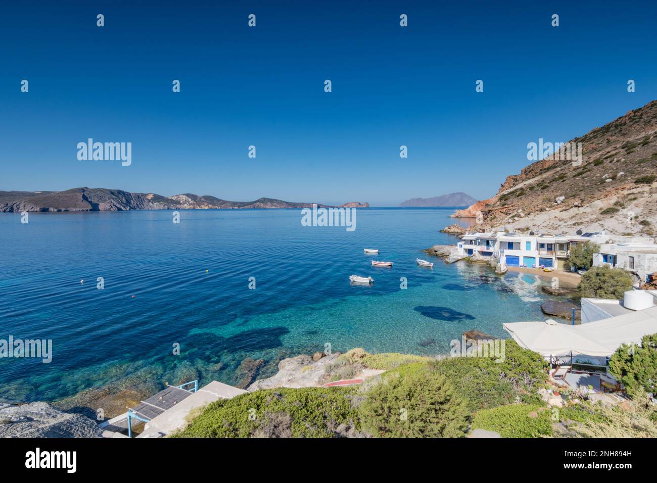 The small fishing village of Areti, Milos Stock Photo - Alamy