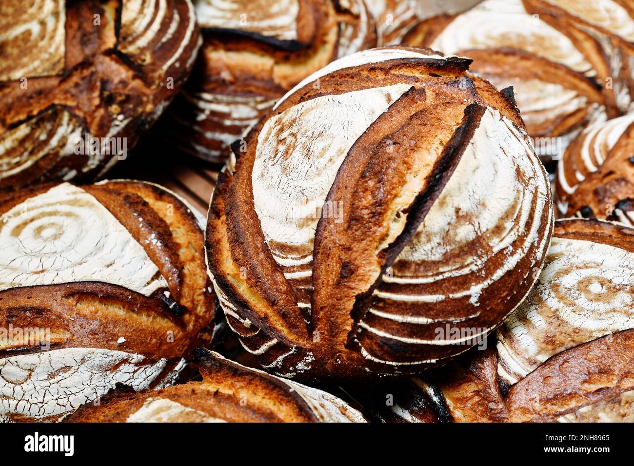 French sourdough Bread in a bakery - Paris - France Stock Photo - Alamy