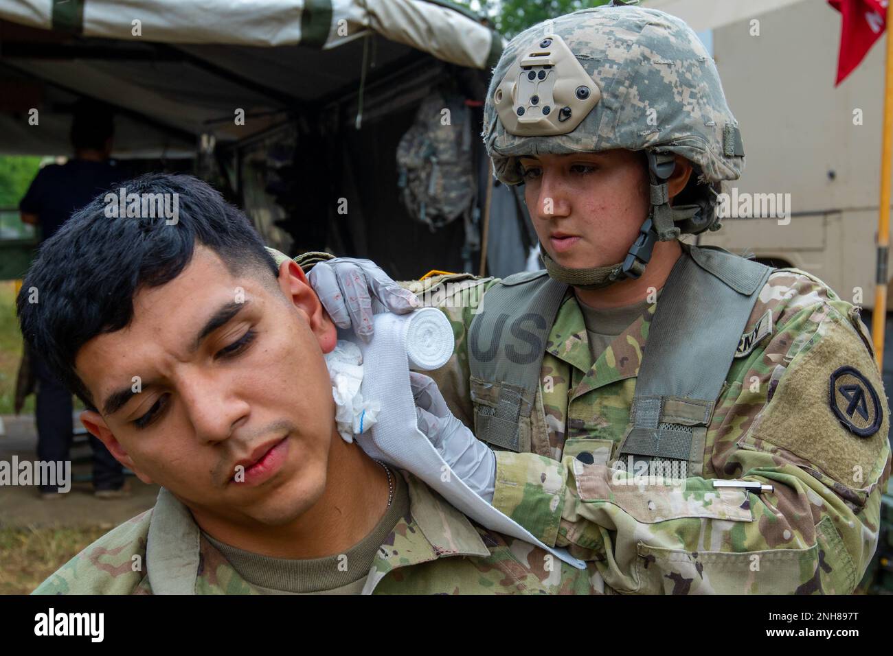 Spc. Desiree Martinez, a combat medic with 3rd Battalion, 112th Field ...