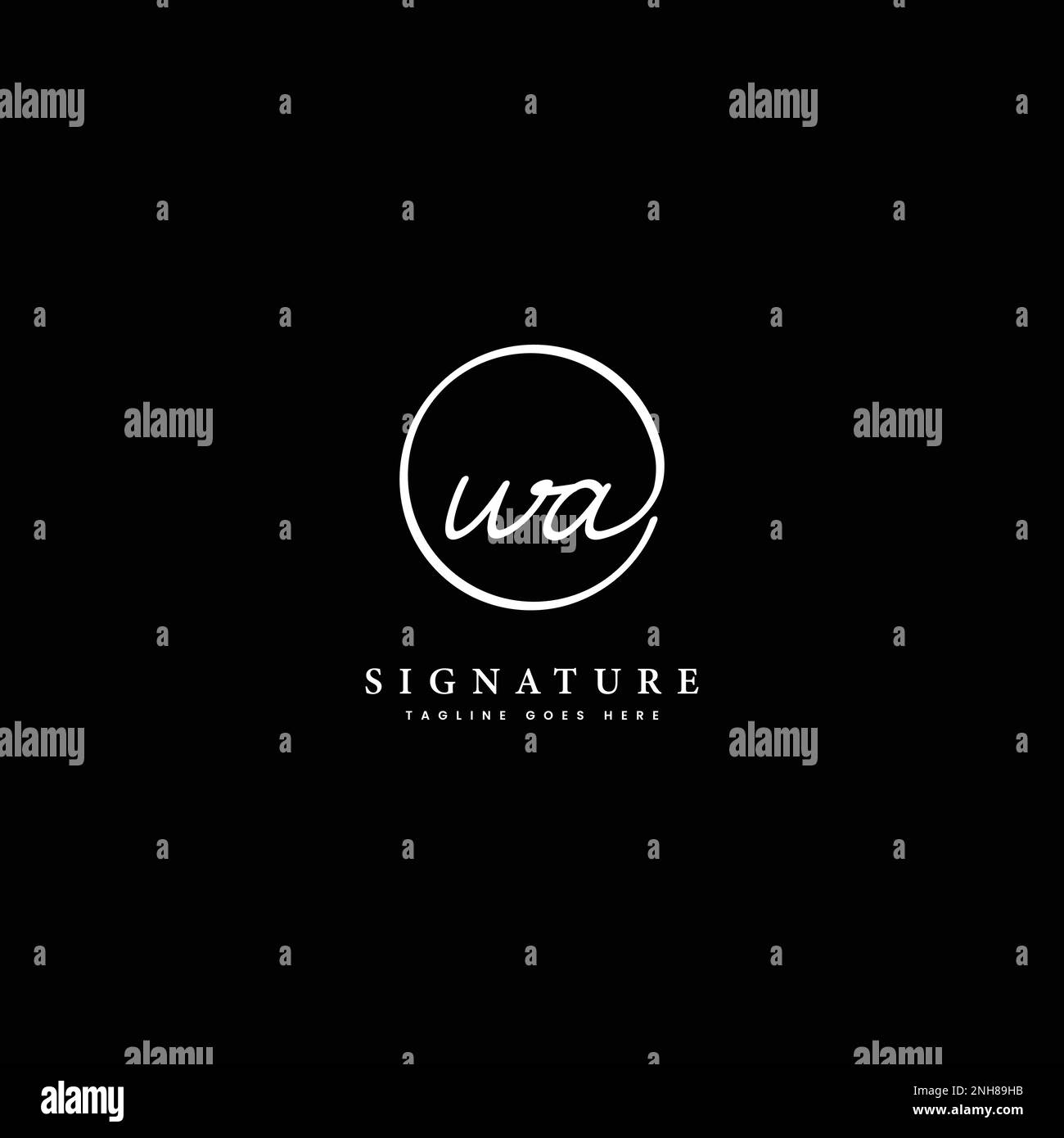 W, A, WA Initial letter handwritten and signature vector logo. Business ...