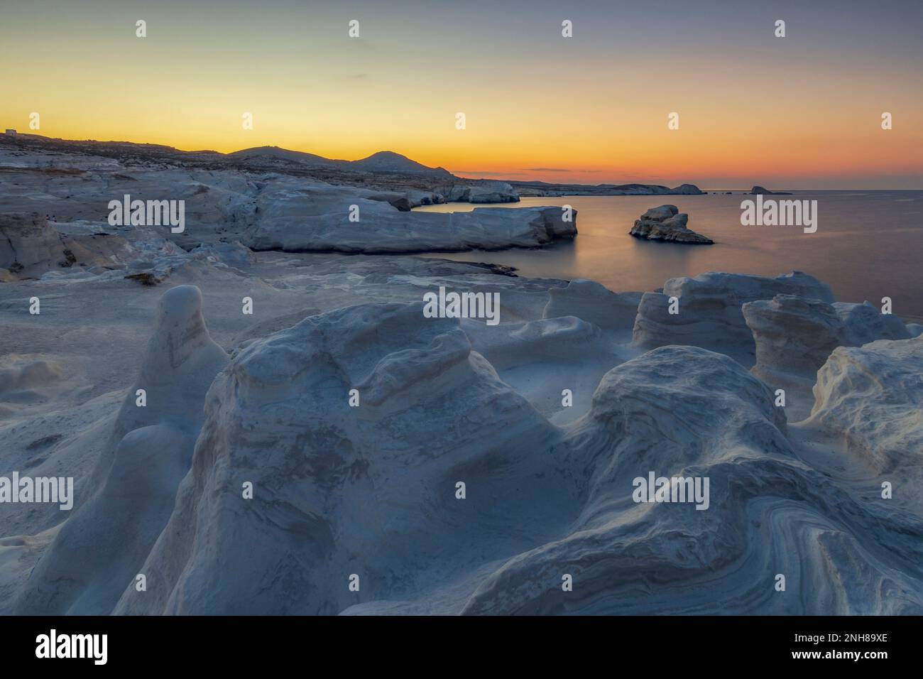 Milos cliff sunset hi-res stock photography and images - Alamy