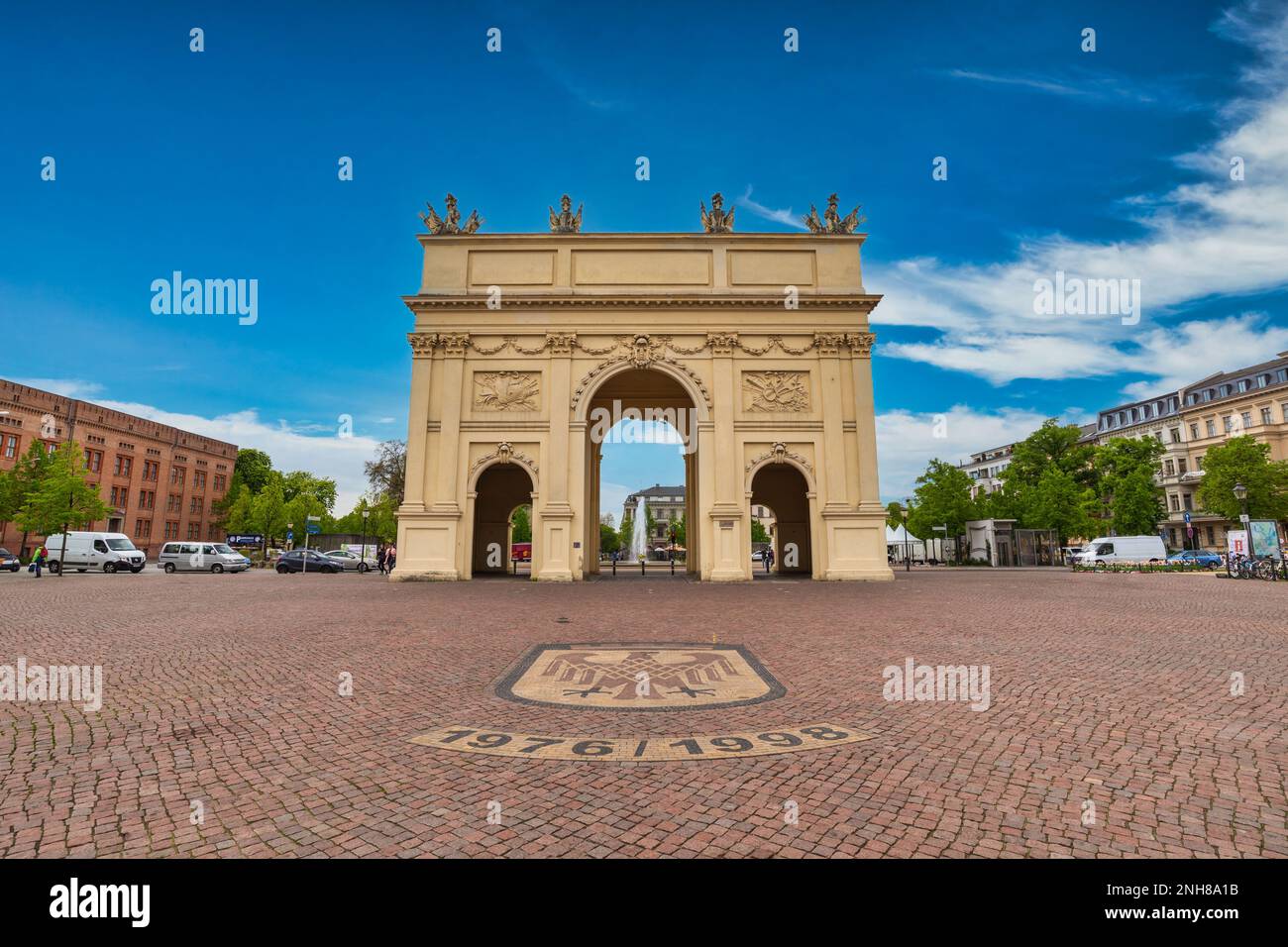Potsdam Germany, city skyline at Brandenburg Gate of Potsdam Stock ...