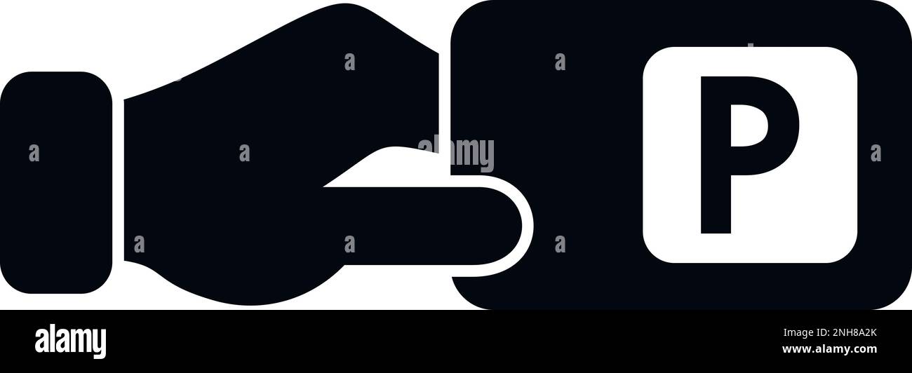 Paid parking ticket icon simple vector. Car garage. Zone transport ...