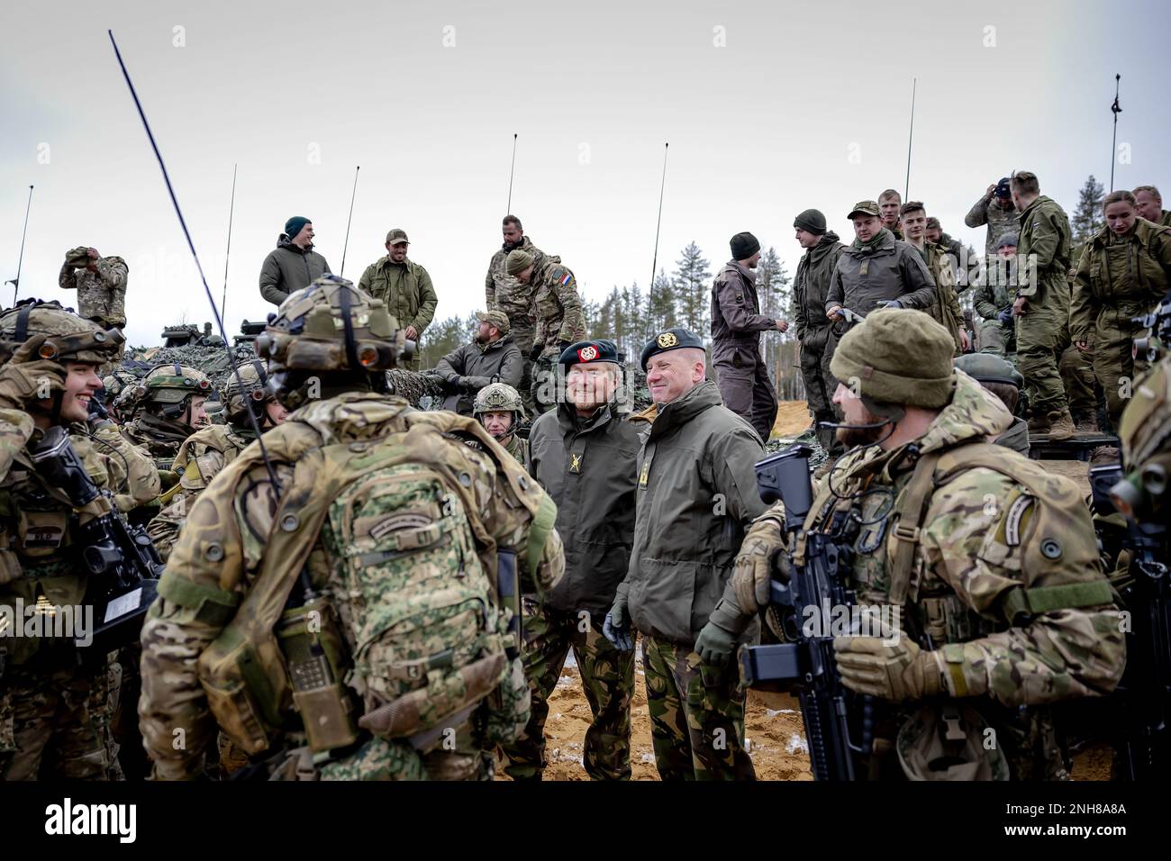 Pabrade, Lithuania. 21st Feb, 2023. PABRADE - King Willem-Alexander in ...