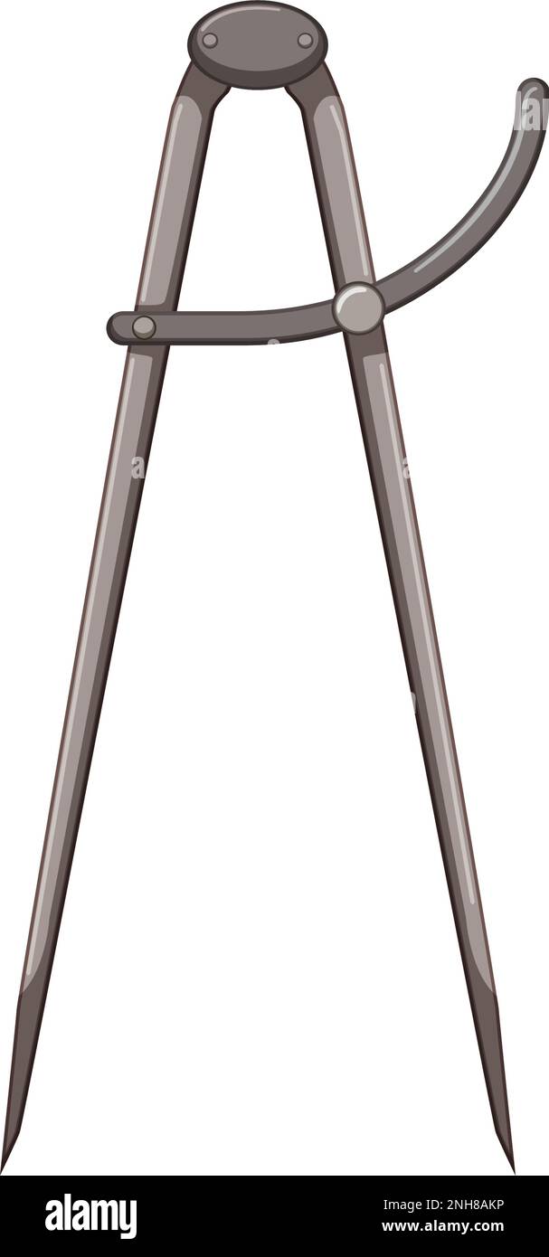 engineer compass divider cartoon vector illustration sign color Stock ...